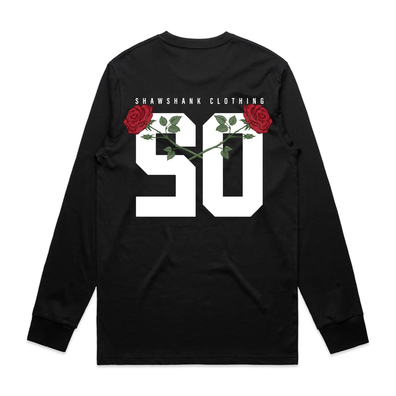 Men's 'THORN BETWEEN TWO ROSES'" Printed Long Sleeve T-Shirt ...